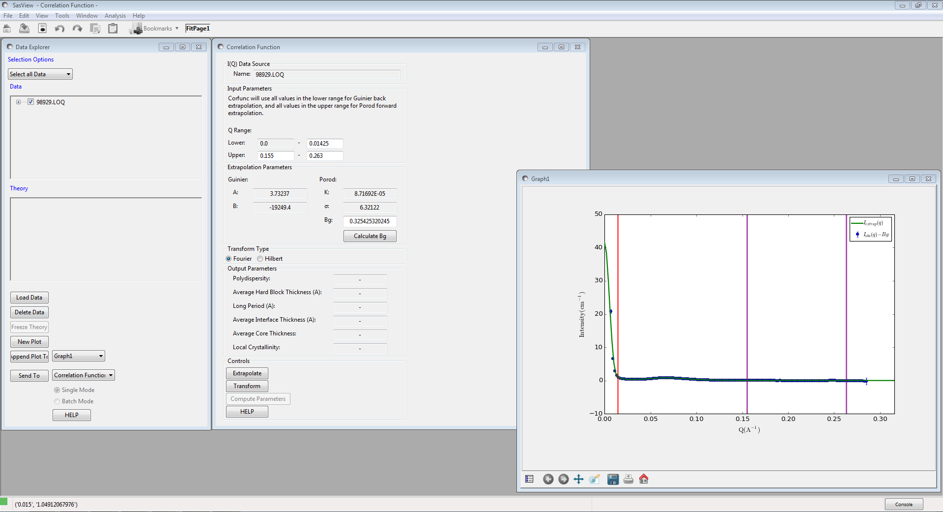 Correlation Function Analysis — SasView 4.1.2 documentation
