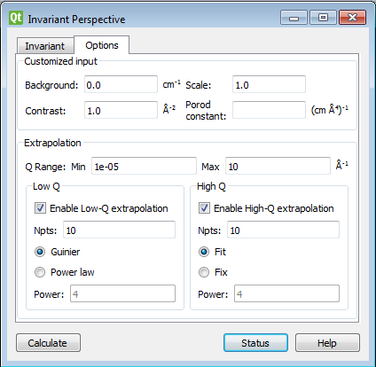 Invariant Calculation — SasView 5.0.2 documentation